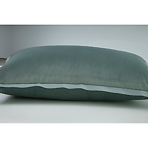 Pillow Perfect Indoor Velvet Collection Lumbar Pillow, 12" x 20", Ice Blue