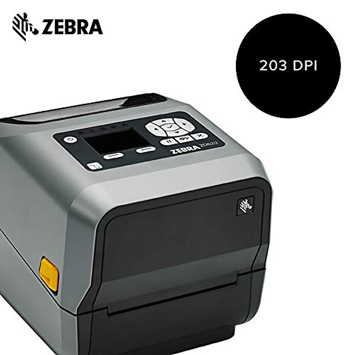 Zebra ZD620t Thermal Transfer Desktop Printer with LCD Screen 203 dpi Print Width 4 in WiFi Bluetooth USB Serial Ethernet ZD62142-T01L01EZ (Renewed)