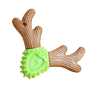 Dog Toys Benebones for Dogs Puppy Toys Puppy Bone Gnawing Toy Dog Treat Teething Chew Stick Teeth Cleaner Resistant Chewers Pet Toys Durable Dog Chew Toy for Aggressive Chewers，Medium (Green)