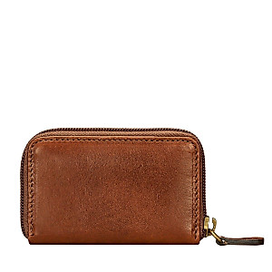 Maxwell Scott - Luxury Luxury Leather Key Holder Case with Zip - Made from Premium Full Grain Hides - The Vinci Chestnut Tan