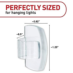 Command Outdoor Light Clips, 16 clips, 20 strips, Water-Resistant Adhesive (17017CLR-AWES), Clear (17017CLR-AW-E)