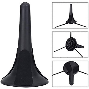 Jiayouy Black Portable Trumpet Stand Holder Metal Tripod Holder Stand Foldable - 6.7" x4.5"