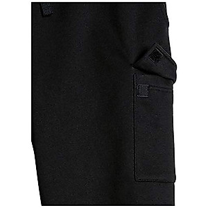 Amazon Essentials Cargo Sweatpants for Men - Fleece Jogger, Black, X-Large