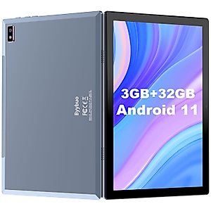 BYYBUO Tablet 10.1 inch Android 11 Tablets, 1920x1200 FHD Display, Octa-Core Processor, 3GB+32GB Storage, 7000mAh Battery 2.4G+5G WiFi,Bluetooth,GPS,Metal Body