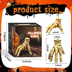 Halloween Scented Candle, Halloween Decoration, Wednesday Addams Family Thing Hand Candle, Thing Hand Candle for Halloween Table Decor, Spooky Gifts for Women Men (Halloween Candle)