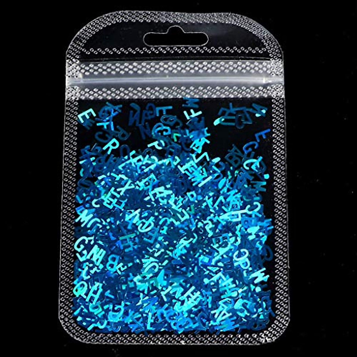 5 Color Holographic Chunky Glitter Flakes English Letter Shapes Glitter Sequins Confetti Nails Art Resin Craft