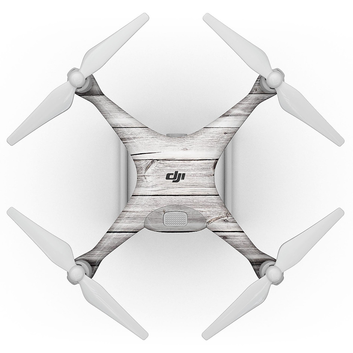 Design Skinz Design Skinz Aged White Wood Planks Full-Body Wrap Decal Skin-Kit Compatible with The Drone DJI Phantom 3/Phantom 3 Pro