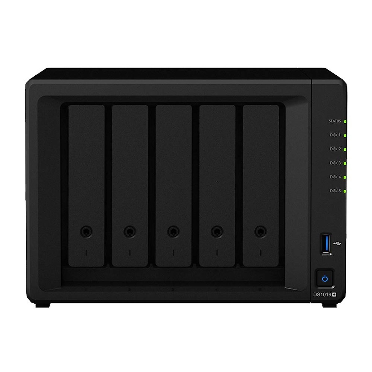 Synology DiskStation DS1019+ iSCSI NAS Server with Intel Celeron Up to 2.3GHz CPU, 8GB Memory, 10TB HDD Storage, DSM Operating System