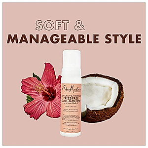SheaMoisture Curl Mousse for Frizz Control Coconut and Hibiscus with Shea Butter 7.5 oz