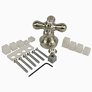 Danco 89255P Cross-Arm Tub/Shower & Sink Faucet Handle, Does NOT FIT Delta & Moen FAUCETS, Fits 2-3 Handle Faucets, Brushed Nickel 2-Pack