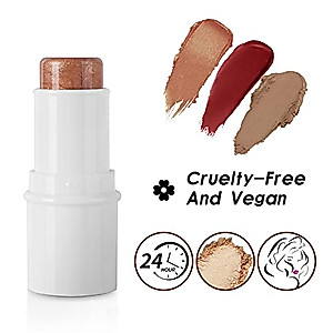 MEICOLY Contour Stick Makeup, Multi-Use Facial Repair Contouring Bronzer 3D Multi Stick, Face Body Shading Stick Foundation Cream, 0.25 Oz,03 Contour
