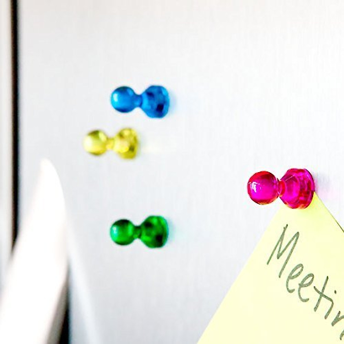 Bullseye Office - Assorted Acrylic Push Pin Magnets - Perfect as Refrigerator Magnets, Whiteboard Magnets, Office Magnets (48, Assorted)