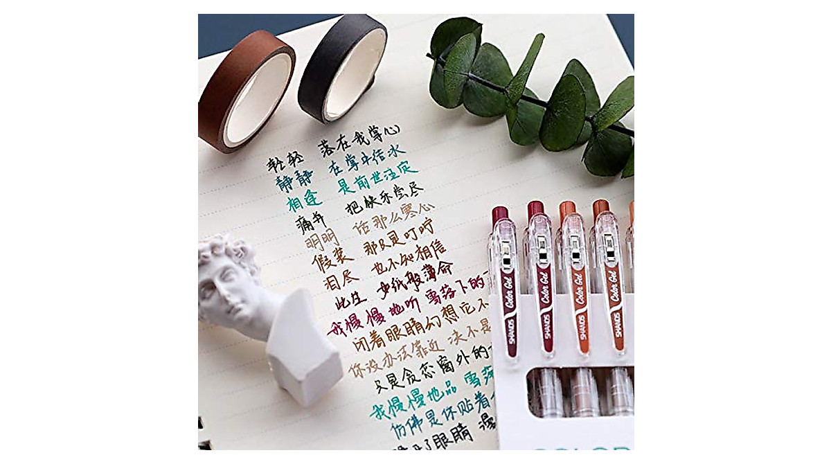Morandi Colored Gel Ink Pens – Retractable 0.5mm, Assorted Nordic Colors