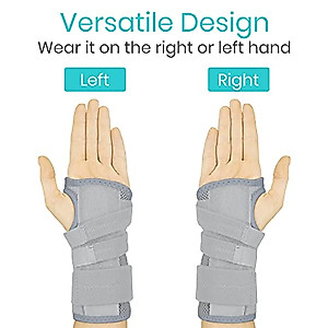 Vive Carpal Tunnel Wrist Brace (Left or Right) - Arm Compression Hand Support Splint - for Men, Women, Kids, Bowling, Tendonitis, Arthritis, Athletic Pain, Sports, Golf - Universal Adjustable Fit