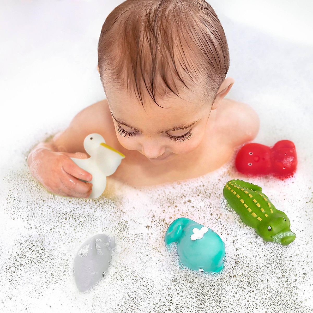 Battat – Assorted Bath Toys – 9Pcs Animal Squirters – Water Squirt Toys – Bath & Pool – 10 Months + – Bath Buddies (9Pcs)
