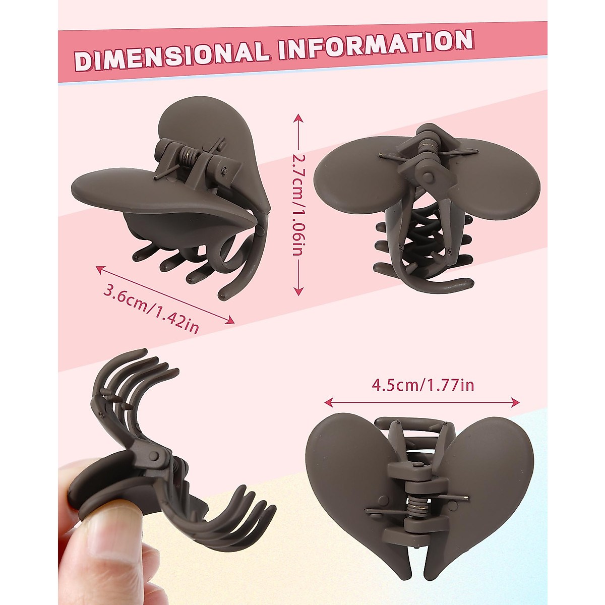 Hair Styling Accessories - 12PCS Small Jaw Clamps for Thin Hair, Classic Matte Flower Clamps for Women and Girls