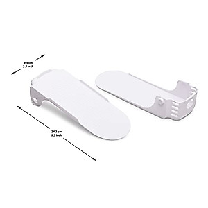 CWBEATS Shoe Slot Organizer - 20 Pieces Double Deck Shoe Rack Design - 4 Adjustable Heights - Complete with Sneaker Balls