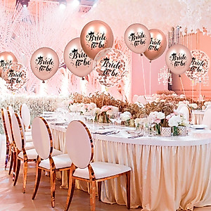 24 Pcs Rose Gold Bride To Be Balloons Bachelorette Party Decorations Rose Gold Bridal Shower Balloons Bachelorette Balloons for Wedding Bridal Shower Engagement Bachelorette Party Supplies