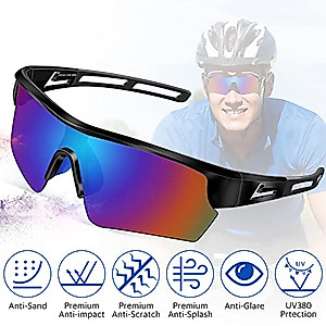 Pokiiulk 6 Pack Safety Glasses for Men Women, Saftey Glasses ANSI Z87.1+ UV Protection Impact Resistant Saftey Goggles Protective Eyewear