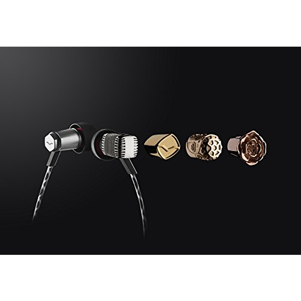 V-MODA Forza Metallo In-Ear Headphones with 3-Button Remote & Microphone - Apple Devices, Gunmetal Black