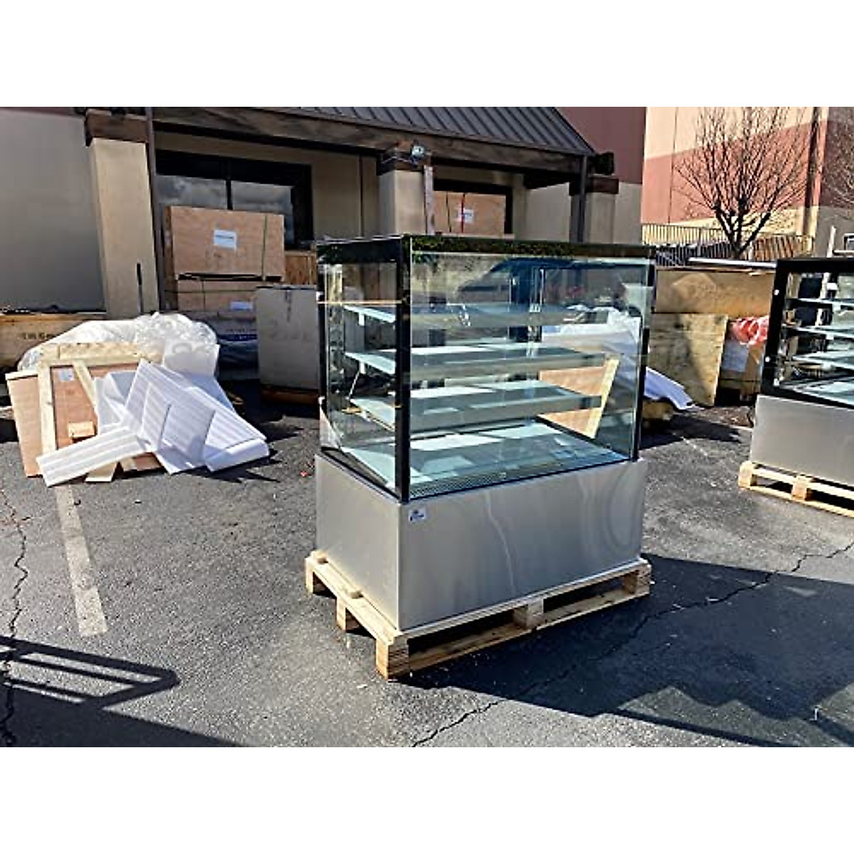 Refrigerated Bakery Display Cooler Cuboid Glass Refrigerator Showcase for Pastry Deli Upright 48" Wide Auto Defrost -Commercial NSF UL ETL RT-4F