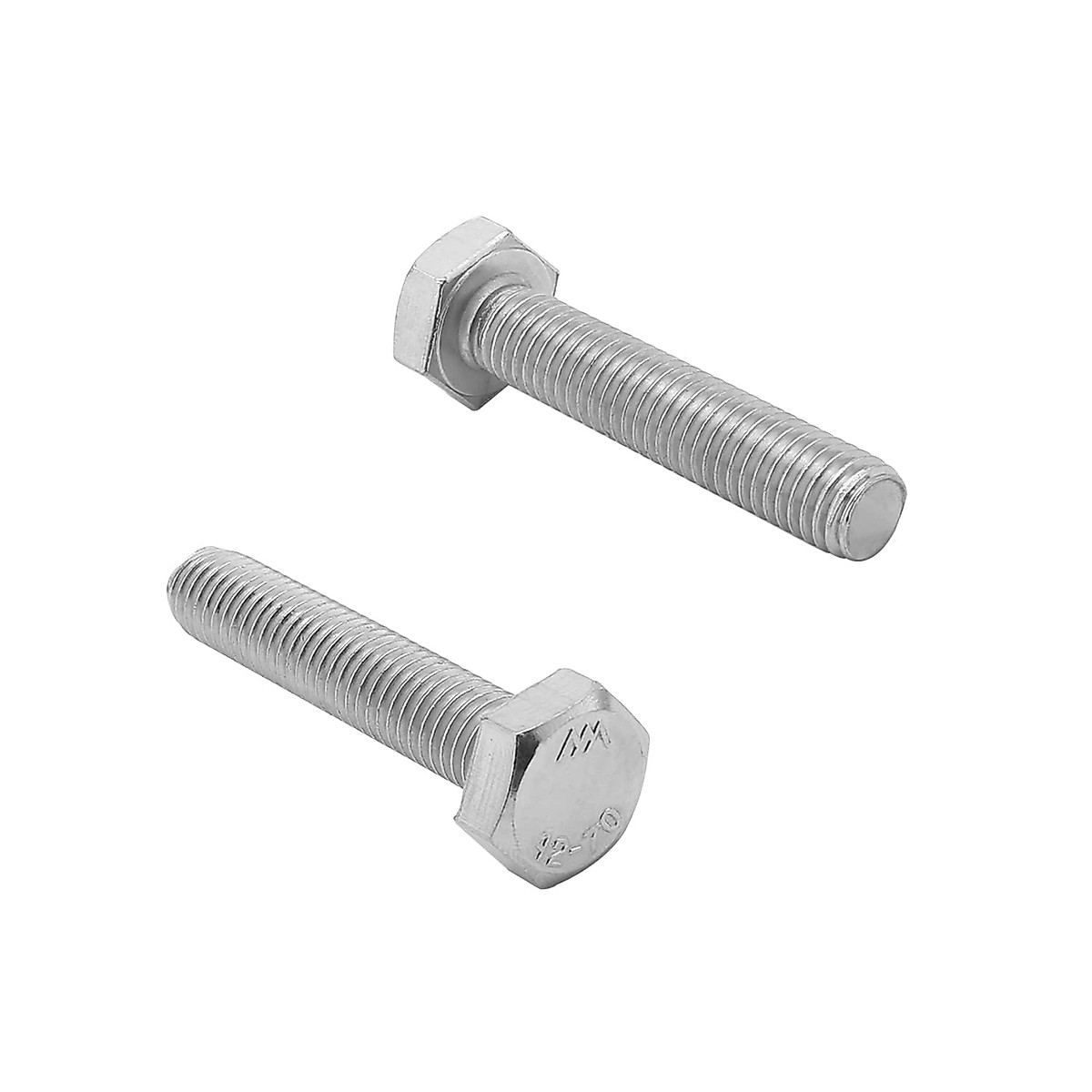 MroMax M10 Left Hand Hex Head Bolt M10-1.5 x 50mm 304 Stainless Steel Reverse Threaded Hex Tap Screw Bolts 2pcs