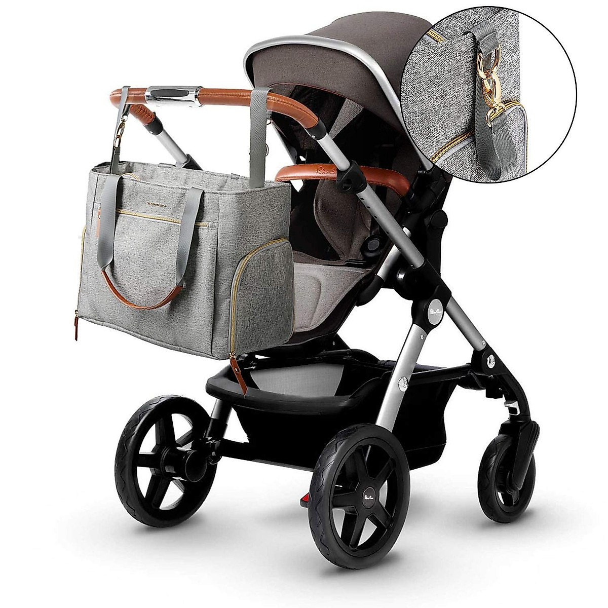 mommore Breast Pump Bag Diaper Tote Bag with 15 Inch Laptop Sleeve Fit Most Breast Pumps like Medela, Spectra S1,S2