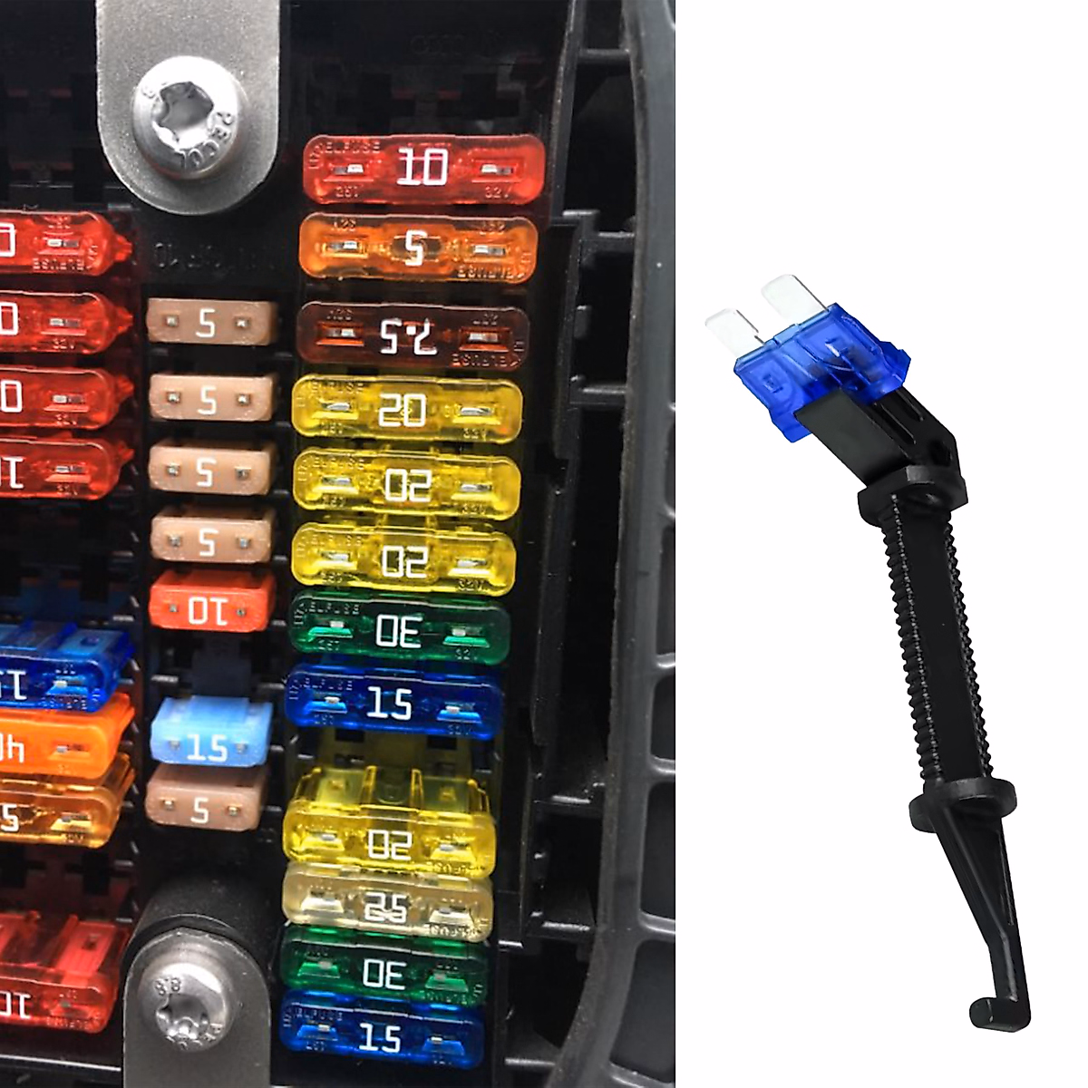 6PCS Blade Glass Fuse Puller Insertion Tool Standard Car Fuses Box,an Essential Tool for Car Owner