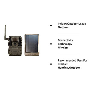 TACTACAM outdoor Reveal XB Cellular Trail Camera, 720p No Glow - Verizon & AT&T Reveal External Solar Panel