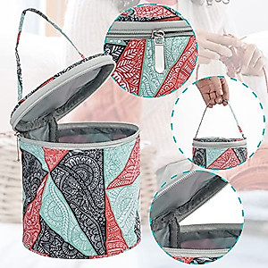 Small Yarn Storage Bags Portable Knitting Bag Case Organizer Crochet Thread Sewing Accessories Storage Tote Bag for Carry Crochet Hooks,Short Knitting Needle,Skein Yarn,Knitting Crochet Supplies (Gec)
