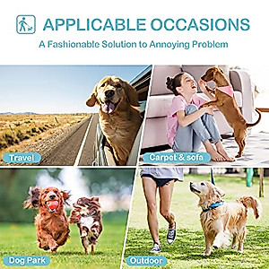 Avont 3 Pack Washable Dog Diapers Female (S/8-13.5"), Reusable Dog Period Diapers Cover, Female Dog Diapers for Heat Cycle, Incontinence, Girl Dog Diapers Dress -Red/Blue/White