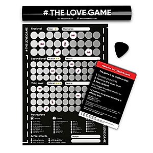 THELOVEGAME The Love Game Scratch Off Poster Game for Couples Valentines Day Gifts Wall Posters Gift for him and for her Wedding Gifts Romantic Game Dates Night (with Gift Tube)