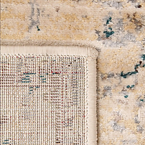 SUPERIOR Indoor Small Area Rug, Modern Farmhouse Medallion, Home Decor for Bedroom, Living Room, Kitchen, Entryway, Office, Dining, Laundry, Floor Rug, Jute Backing, Basilio Collection, 2' x 3', Teal