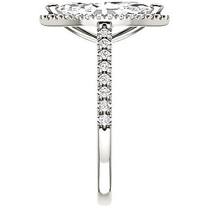 Mois 3 CT Marquise Cut Colorless Moissanite Engagement Ring Wedding/Bridal Ring Set, Diamond Ring, Anniversary Solitaire Halo Accented Promise Vintage Antique Gold Silver Ring Perfact for Gift (7)