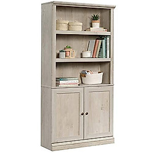 Sauder Miscellaneous Bookcase with Doors, L: 35.28" x W: 13.23" x H: 69.76", Chalked Chestnut finish