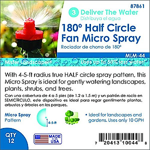 Mister Landscaper 180° Half Circle Fan Micro Spray