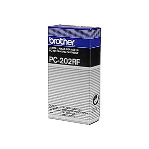 Brother PC202RF Thermal Transfer Refill Roll, Black, 2/PK - in Retail Packaging