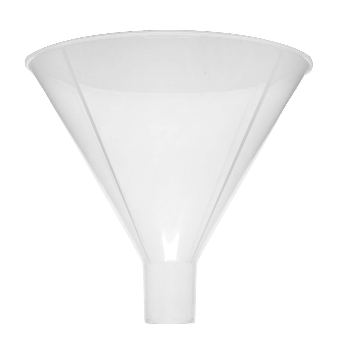 EISCO Powder Funnel, 4" - Polypropylene Plastic - Parallel Stem - Resistant to Acids & Alkalis - Great for Laboratory, Classroom or Home Use