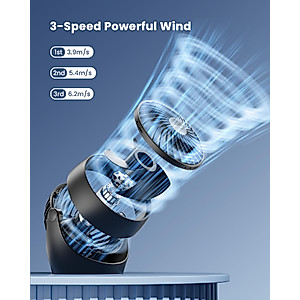 Gaiatop Air Circulator Fan, Portable Desk Fan Table Fan Dorm Fan, 5-Inch Small Fan 3 Speed with 360° Adjustable Tilt Energy-Saving Quiet Fan for Home, Office, Bedside, Bedroom, Bathroom