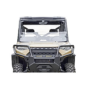 SAUTVS Front Mesh Grill for Ranger XP 1000 18-23, Waterproof Black Mesh Grille with LED Light Bar for Polaris Ranger XP 1000 2018-2023 Accessories (1PCS)
