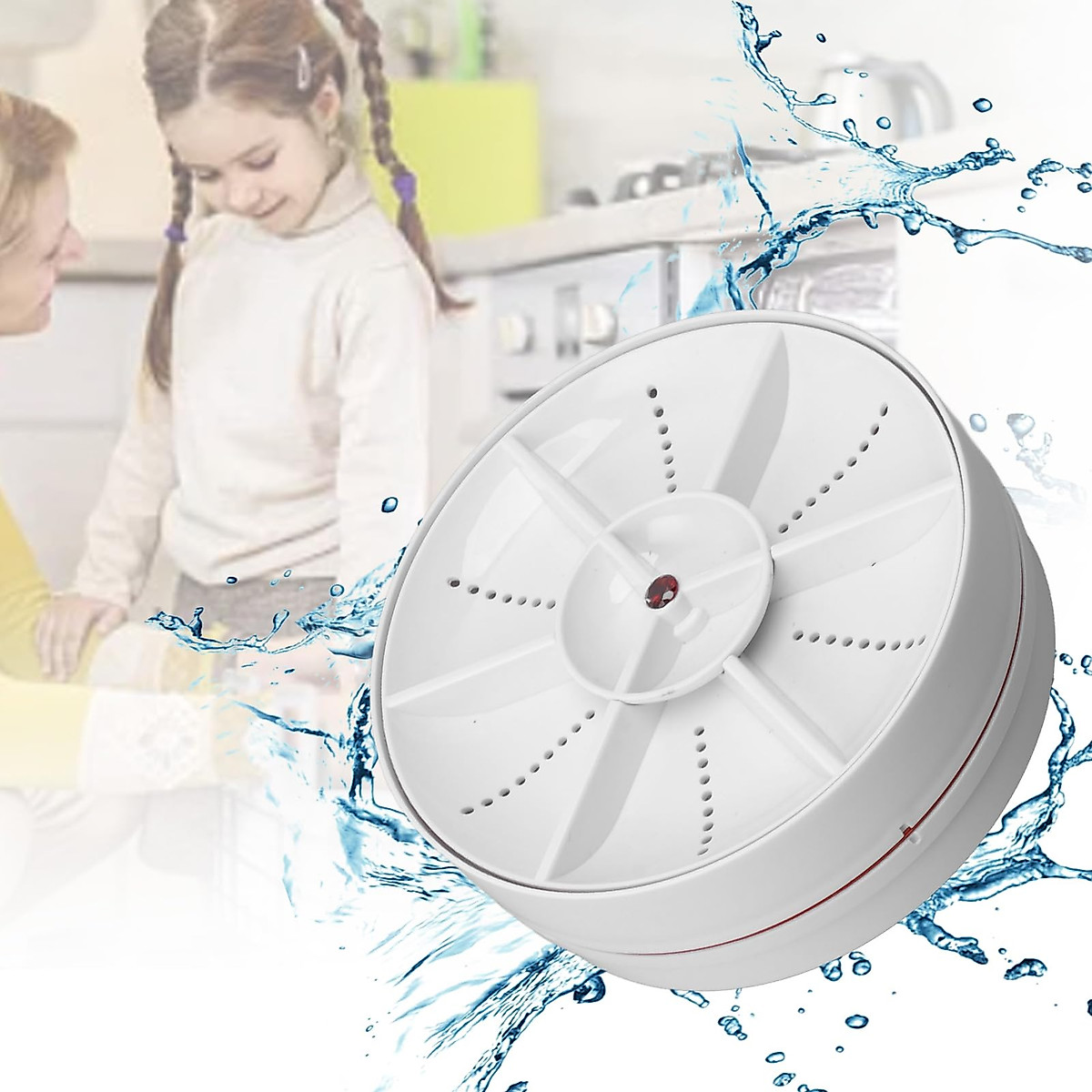 Mini Dishwasher, ABS PC 8.5V 2A Portable Countertop Dishwasher 18W Kitchen Deep Cleaner ()