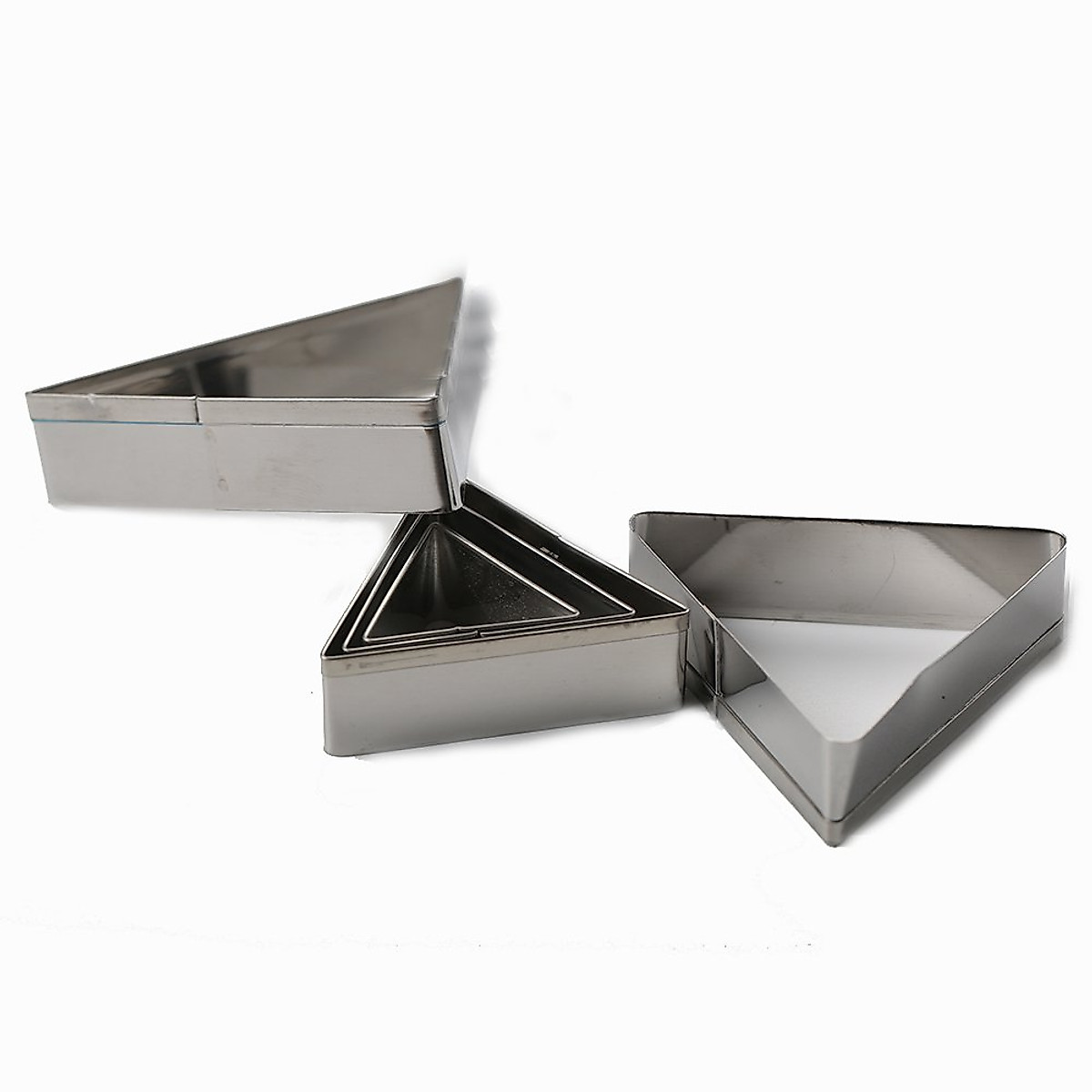 SK Triangle Shape Cookie Cutter Set, Stainless Steel, 5-Piece, Small(2.7in)