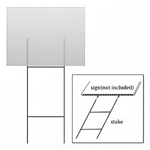 25 Pack Heavy Duty Metal H-Stakes H Frame Wire Stakes, 17'' x 7'' Yard Sign Stake for 4mm Corrugated Signs