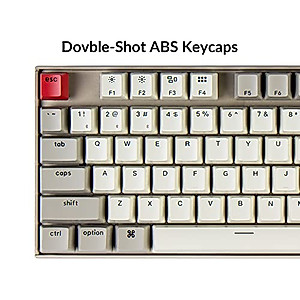 Keychron K8 Tenkeyless Layout Hot-Swappable Wireless Bluetooth Mechanical Gaming Keyboard for Mac Windows, Multitasking 87 Keys USB Wired Computer Keyboard with Keychron Mechanical Brown Switch