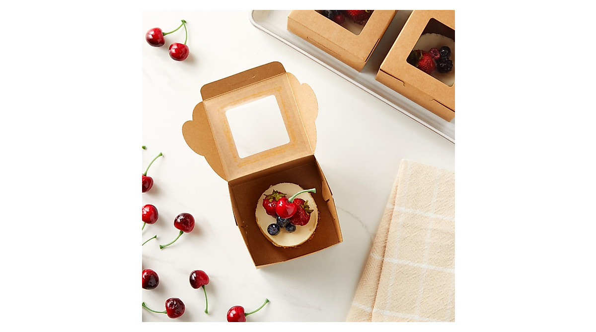 Juvale 25-Pack Mini Cake Boxes with Window - Individual Desserts