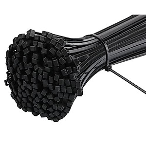 Ace of Spades 8" inch 100 pieces Black Nylon Cable Tie Zip Tie Heavy Duty