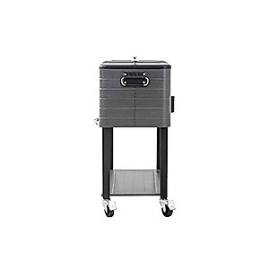 Sunjoy A601000800 80QT Gray Wood Grain Finish Cooler