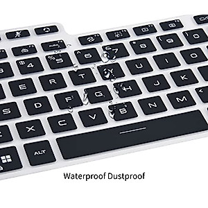 Keyboard Cover for 2023 2022 ASUS TUF Gaming F15 FX507ZM FX507ZC FX507VU / A15 FA507NU / A16 FA617NS / TUF Dash 15 FX517ZM, TUF Gaming F17 FX707 / A17 FA707 FA707RM 17.3 Gaming Laptop -Black