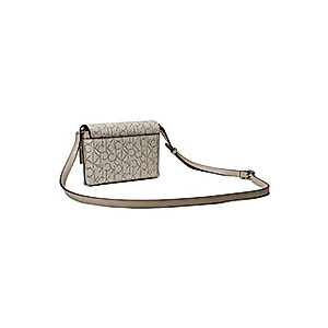 Calvin Klein Key Item Flap Signature Crossbody Vanilla/Khaki/Mushroom PROCESSING PROCESSING
