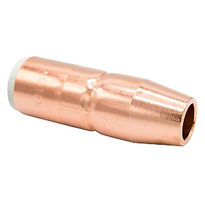 Miller Electric Nozzle,12.7mm Bore,Copper, 1/2" Bore - 1/8" Recess